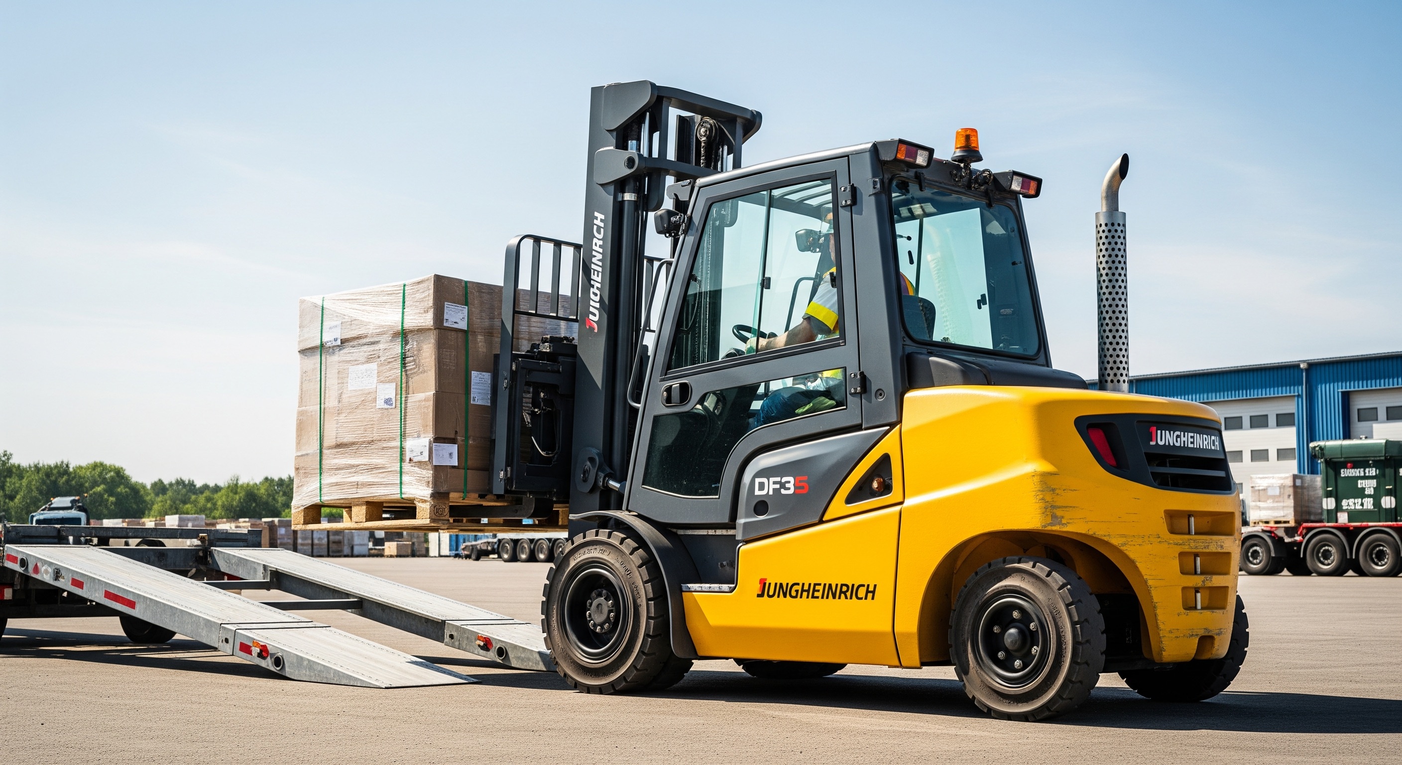 Jungheinrich DFG 435 – kraftvoller Diesel-Gabelstapler für Hof