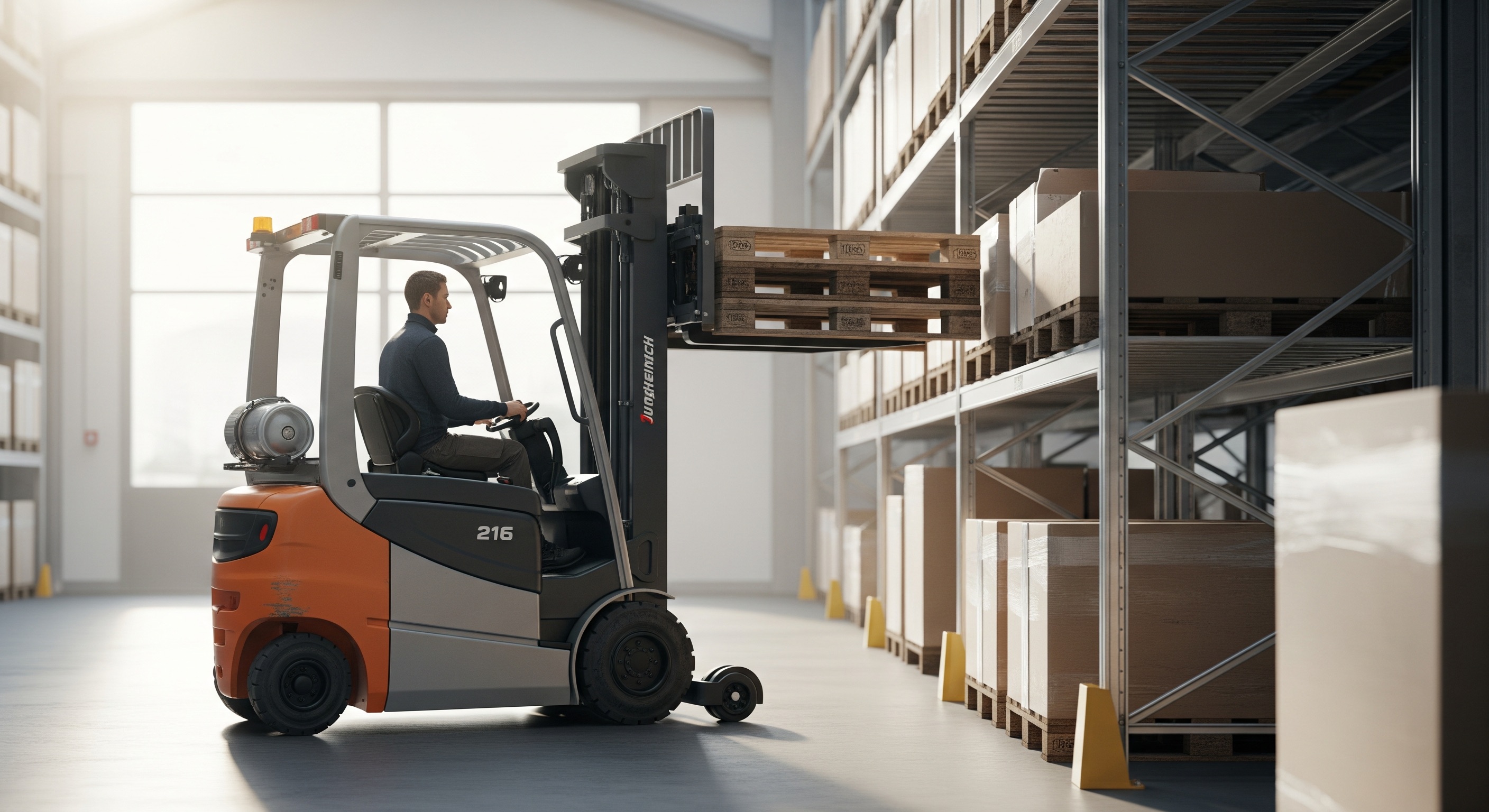 Jungheinrich EFG 216 – effizienter Elektro-Gabelstapler fürs Lager